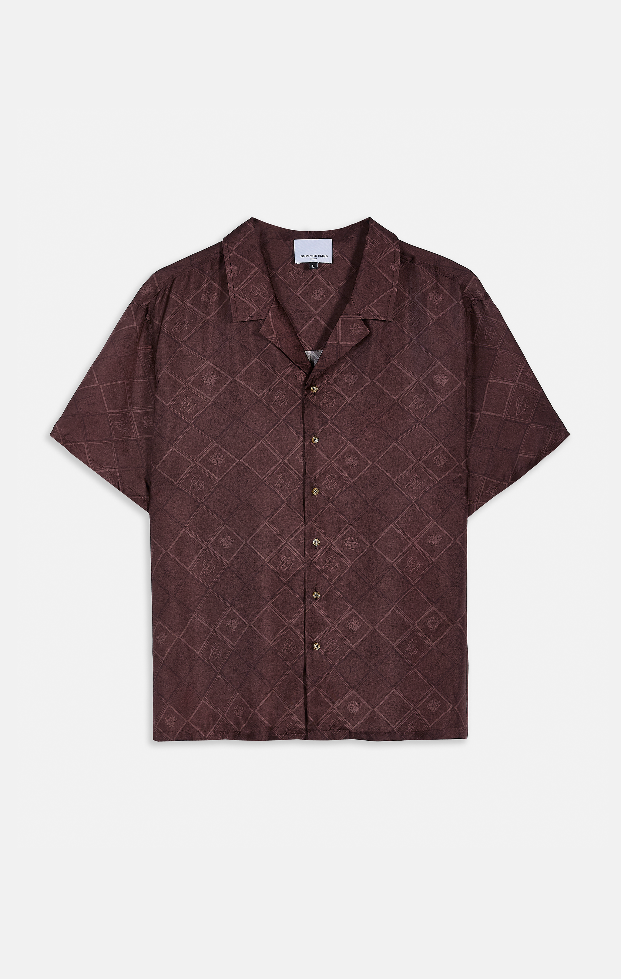 ONLY THE BLIND - FADED MONOGRAM SILK SHIRT