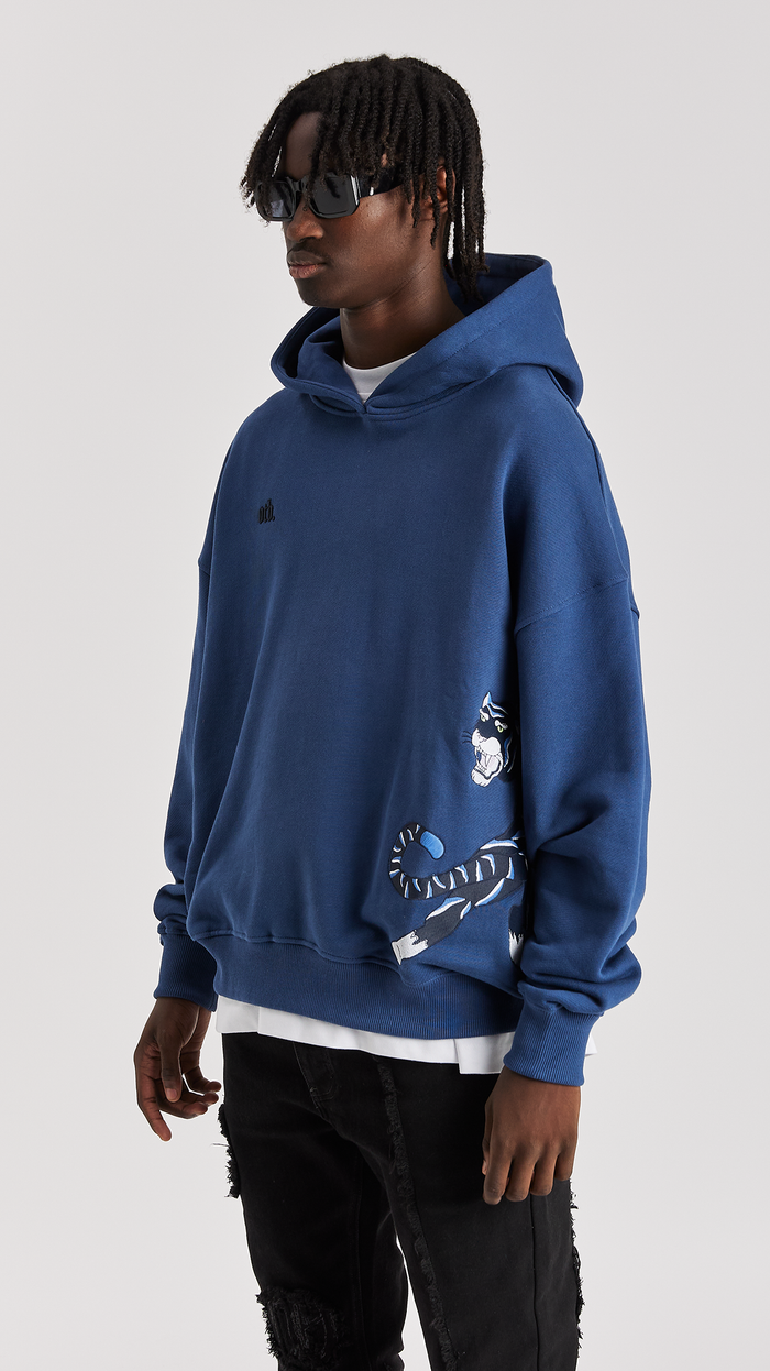 ONLY THE BLIND - Azure Tiger Statement Hoodie
