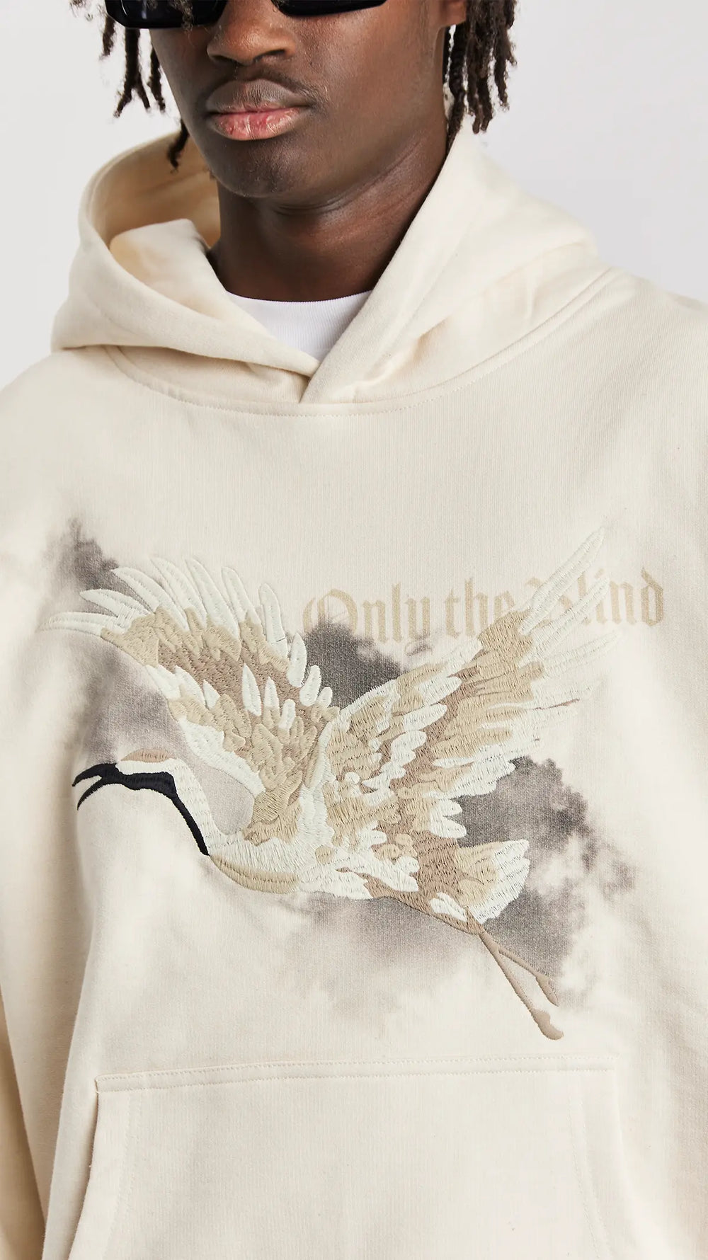 ONLY THE BLIND - Beige Heron Hoodie