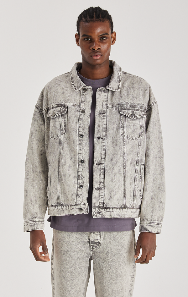 ONLY THE BLIND - GREY ECLIPSE DENIM JACKET
