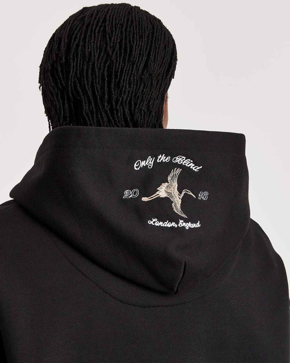 ONLY THE BLIND - Crane Embroidered Hoodie