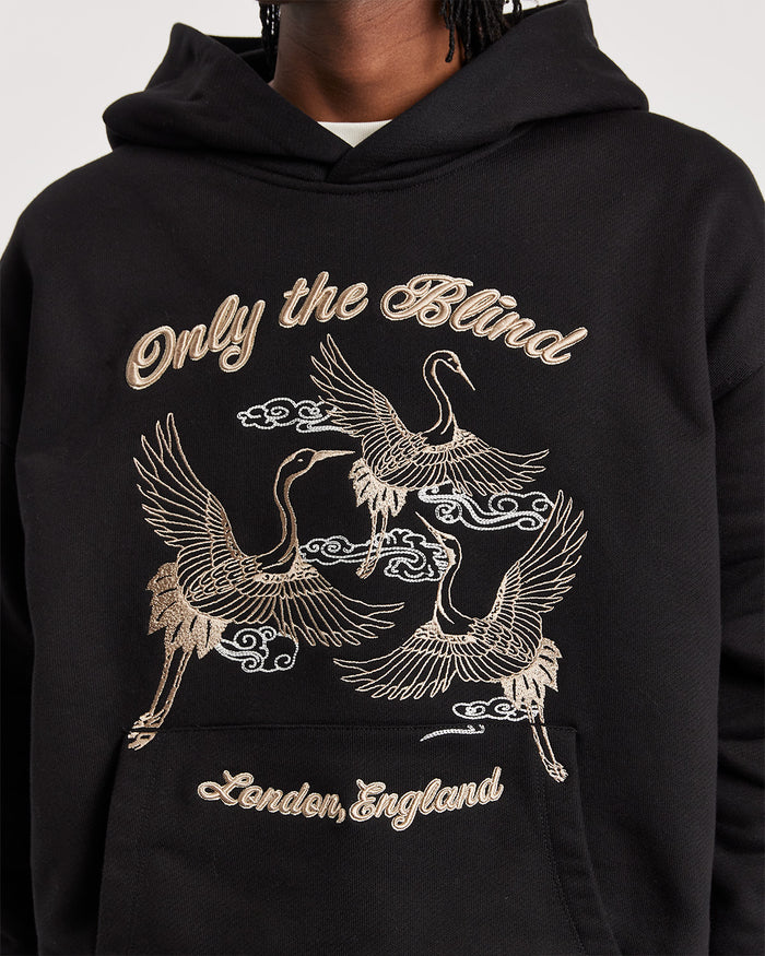 ONLY THE BLIND - Crane Embroidered Hoodie