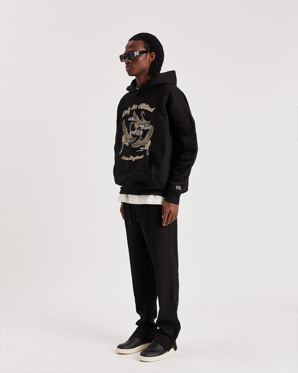 ONLY THE BLIND - Crane Embroidered Hoodie